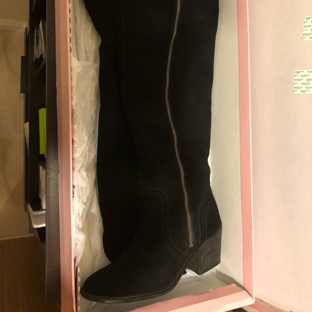 Knee Length Suede Boots - Gem